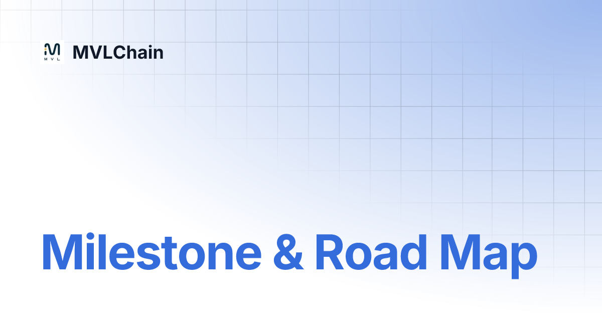 Milestone & Road Map | MVLChain